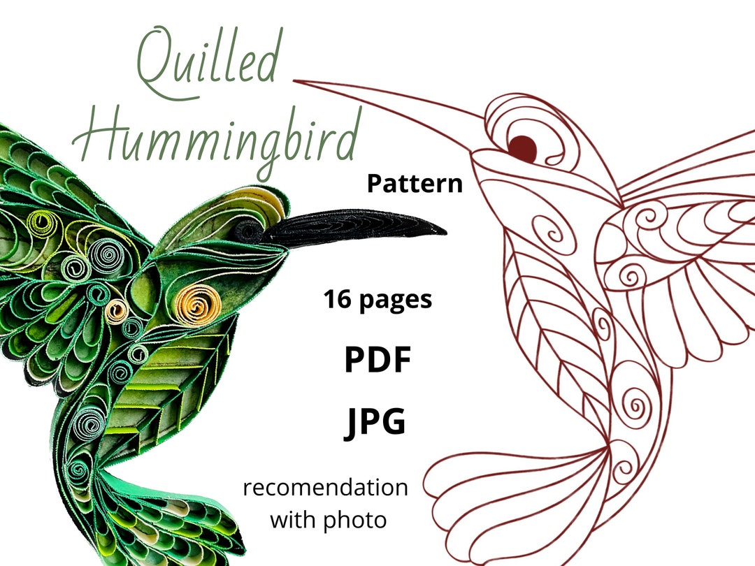 Create Quilled Hummingbird Art With Ease: Step-by-step Tutorial, PDF ...