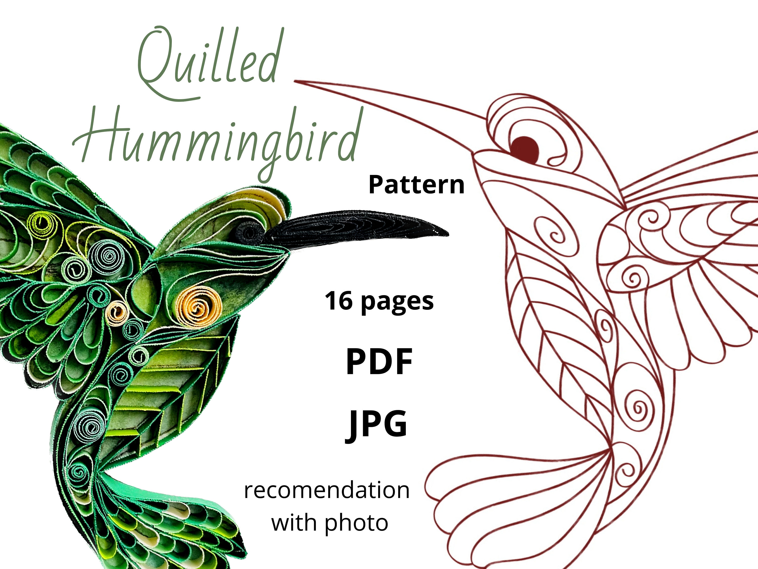 Create Quilled Hummingbird Art With Ease: Step-by-step Tutorial, PDF ...
