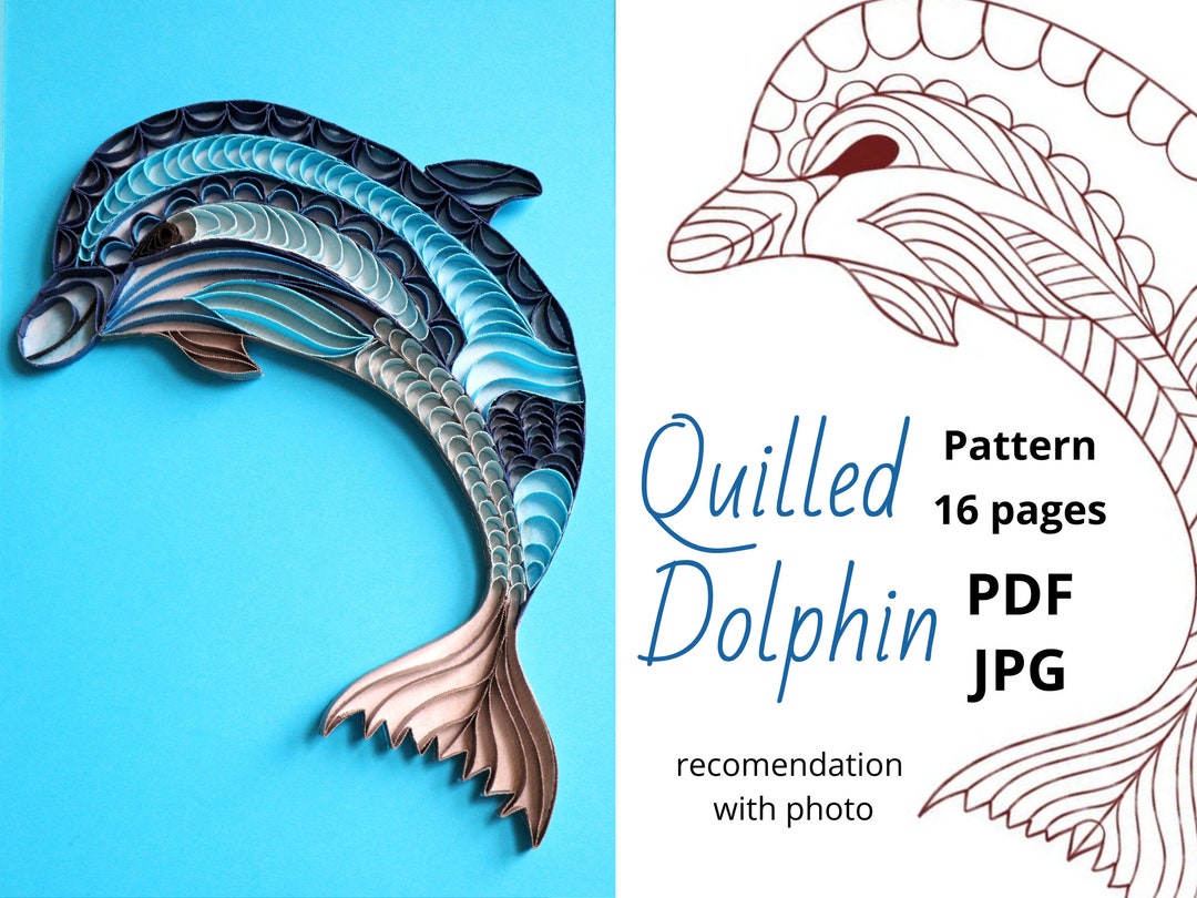 Dolphin Pattern for Crafting Quilled Masterpieces,dive Into Creativity ...