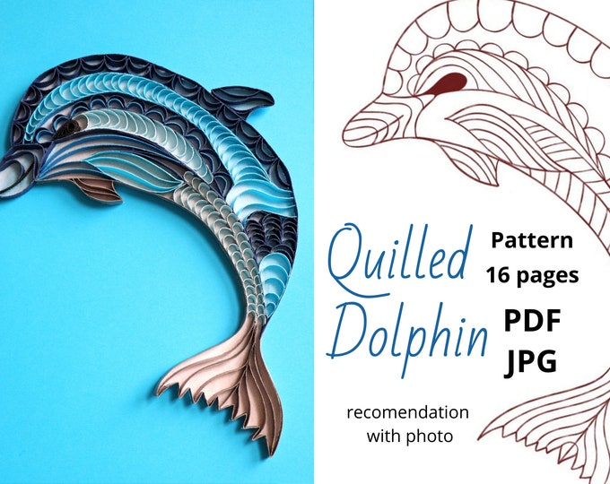 Quilling Greeting Card Dolphins - Sea Motif Greeting Card - 3D Handmade ...