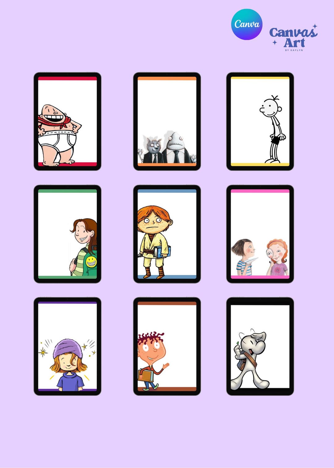 Rainbow Book Character Posters for Classroom - Etsy