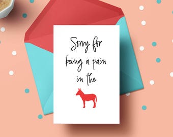 Sorry card | Etsy