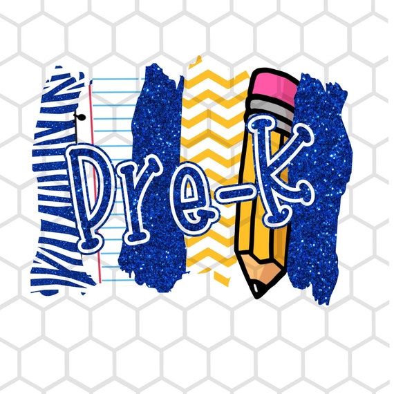 Pre K Blue School Brush Stroke Swatch Vinyl Transfer | Etsy
