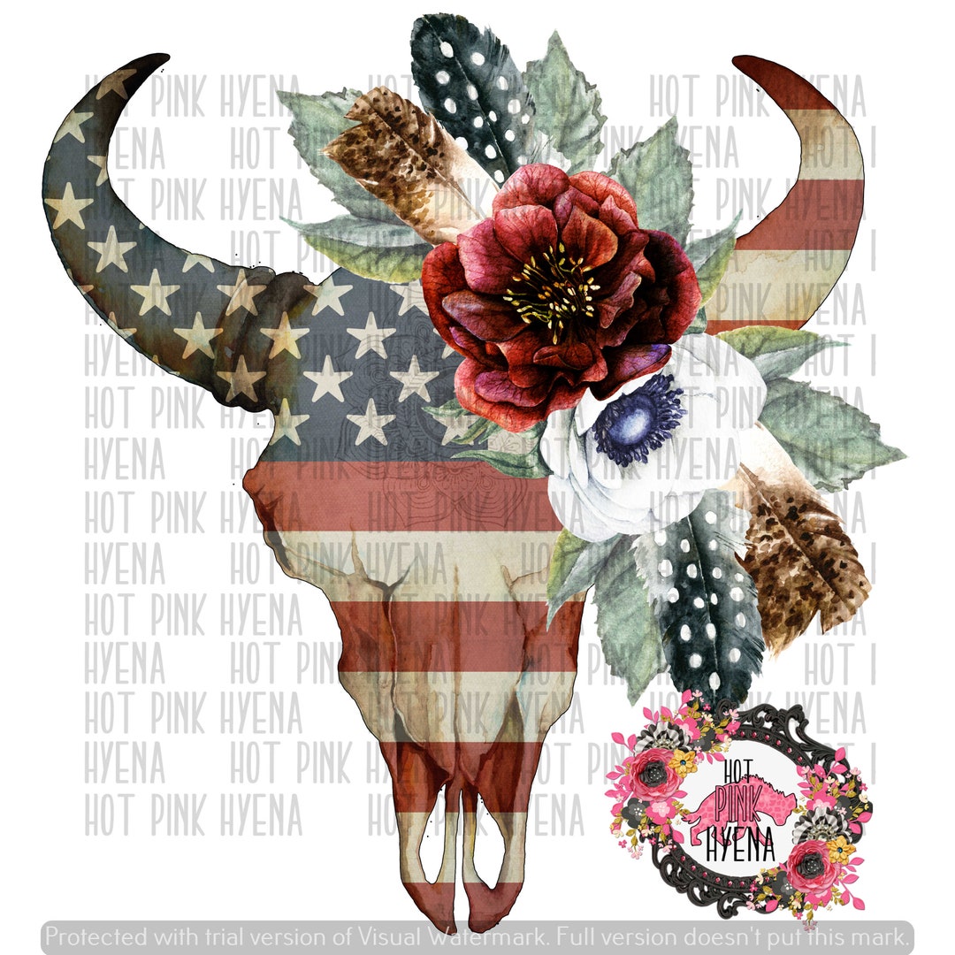 Patriotic Skull Vinyl Transfer HTV Heat Transfer Vinyl - Etsy