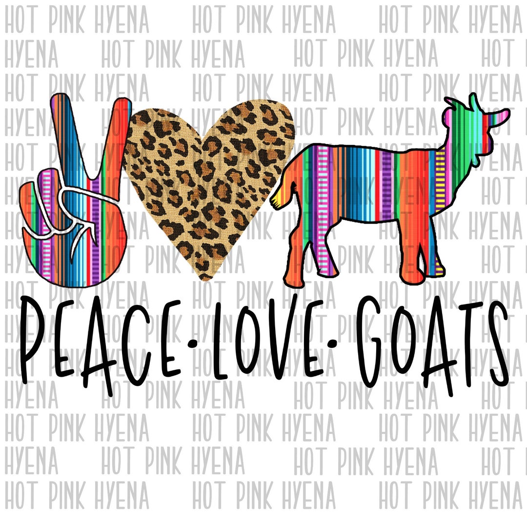 Peace Love Goats Vinyl Transfer - Etsy