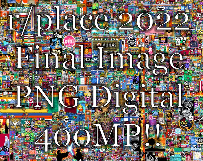 Reddit R/place 2022 Final Image DIGITAL PNG File. Largest Download. 20k ...