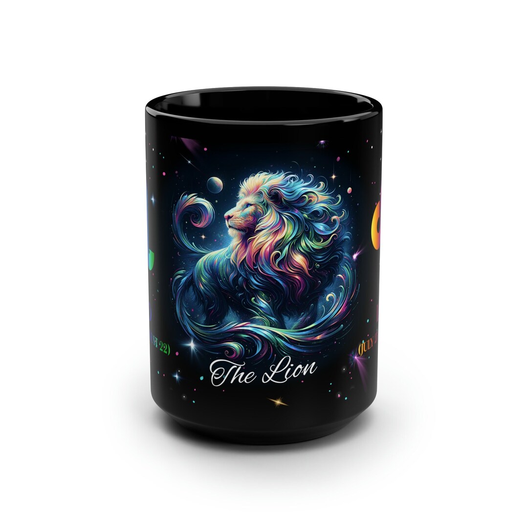 Large 15oz Leo Zodiac Coffee Mug Tea Cup - Mythical Lion Design With ...