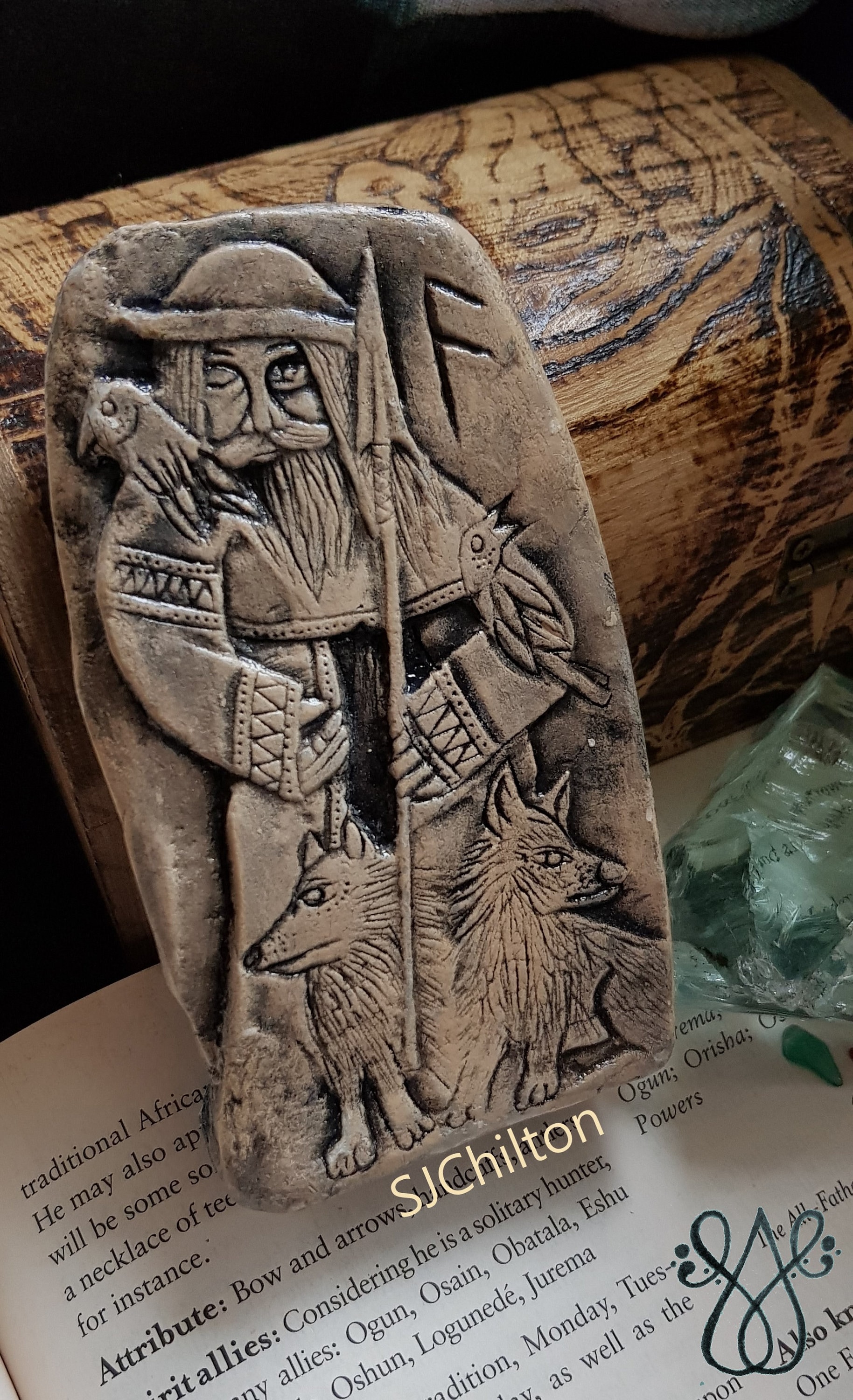 Odin With Geri Freki Hugin and Munin - Etsy Australia