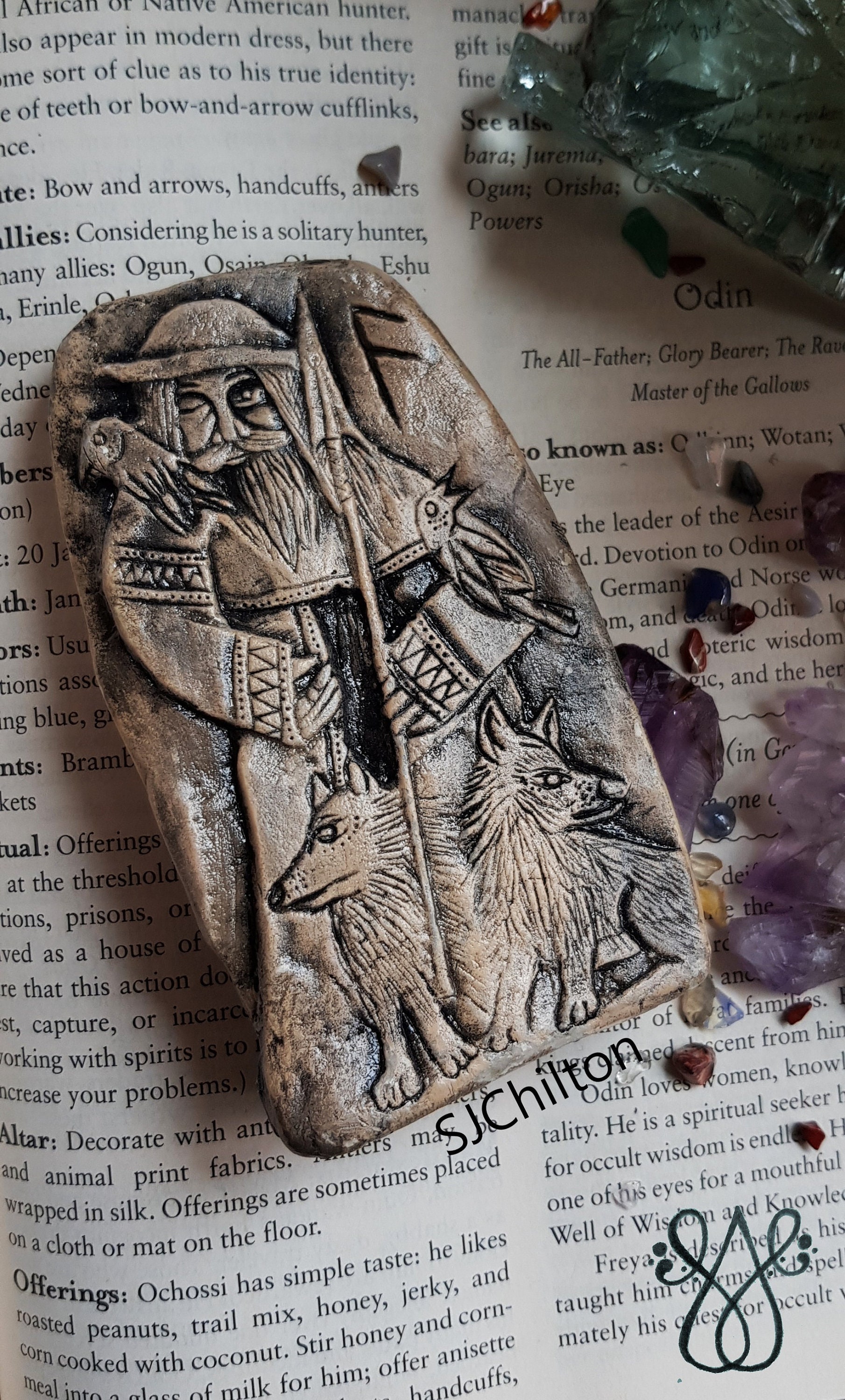 Odin With Geri Freki Hugin and Munin - Etsy