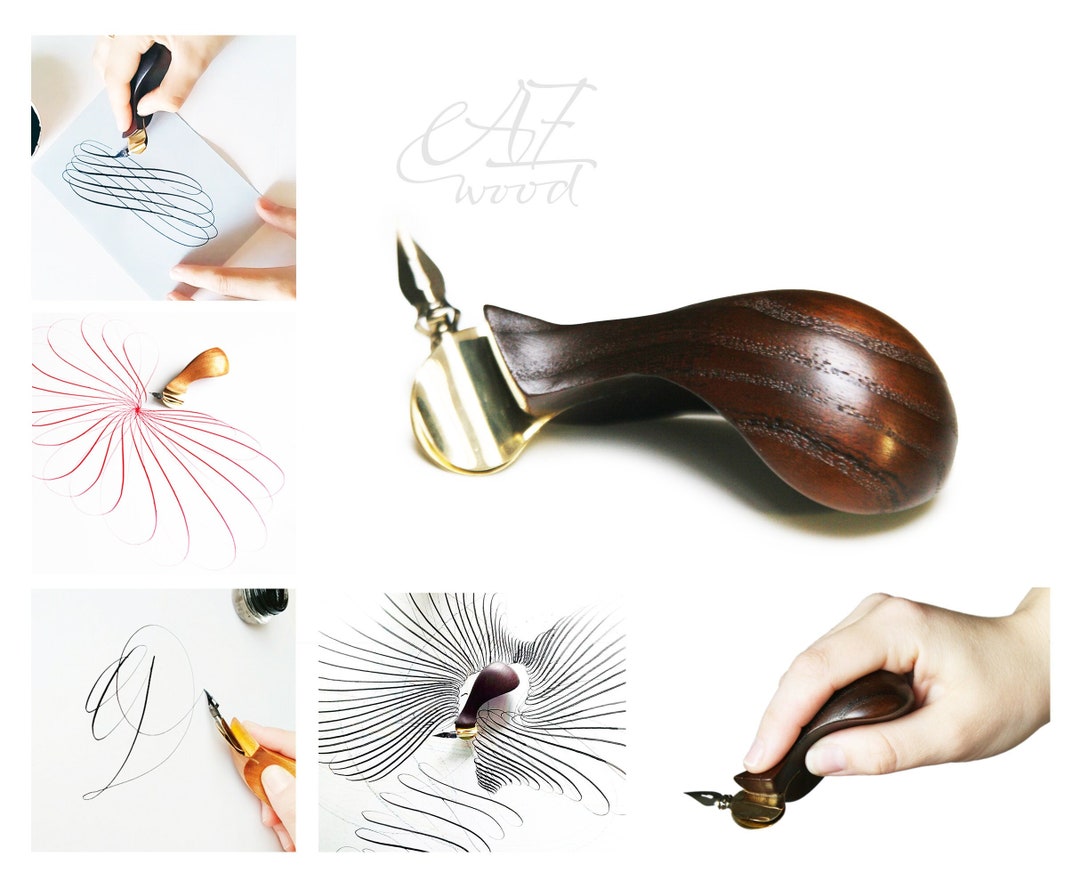Ergonomic Pen Holder "drop" - Oblique Pen Holder - Universal Flange - Etsy