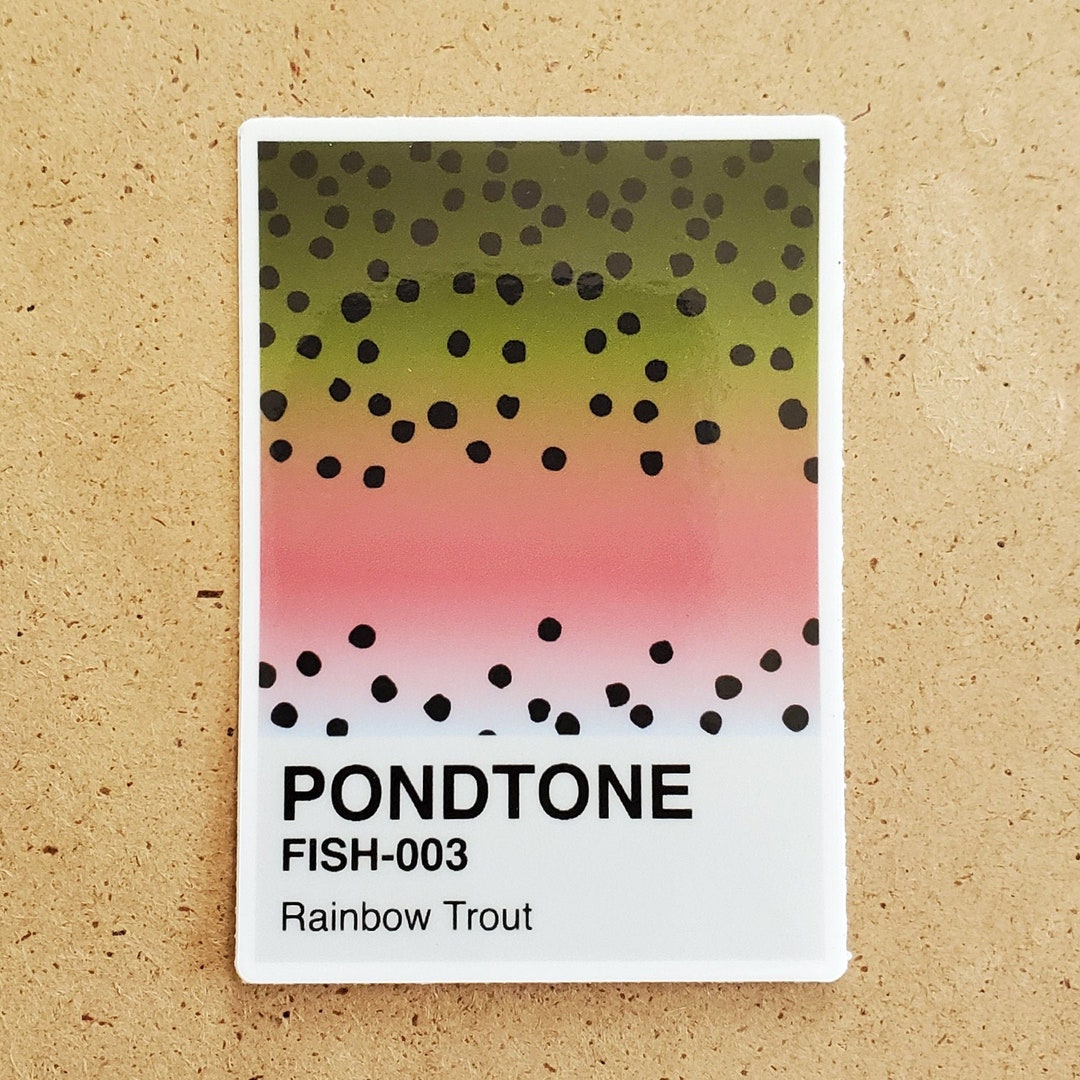 Rainbow Trout Pattern "pondtone" Swatch Vinyl Sticker - Etsy