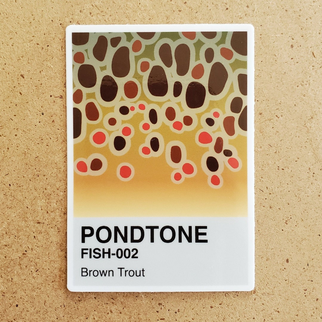 Brown Trout Pattern pondtone Swatch Vinyl Sticker - Etsy