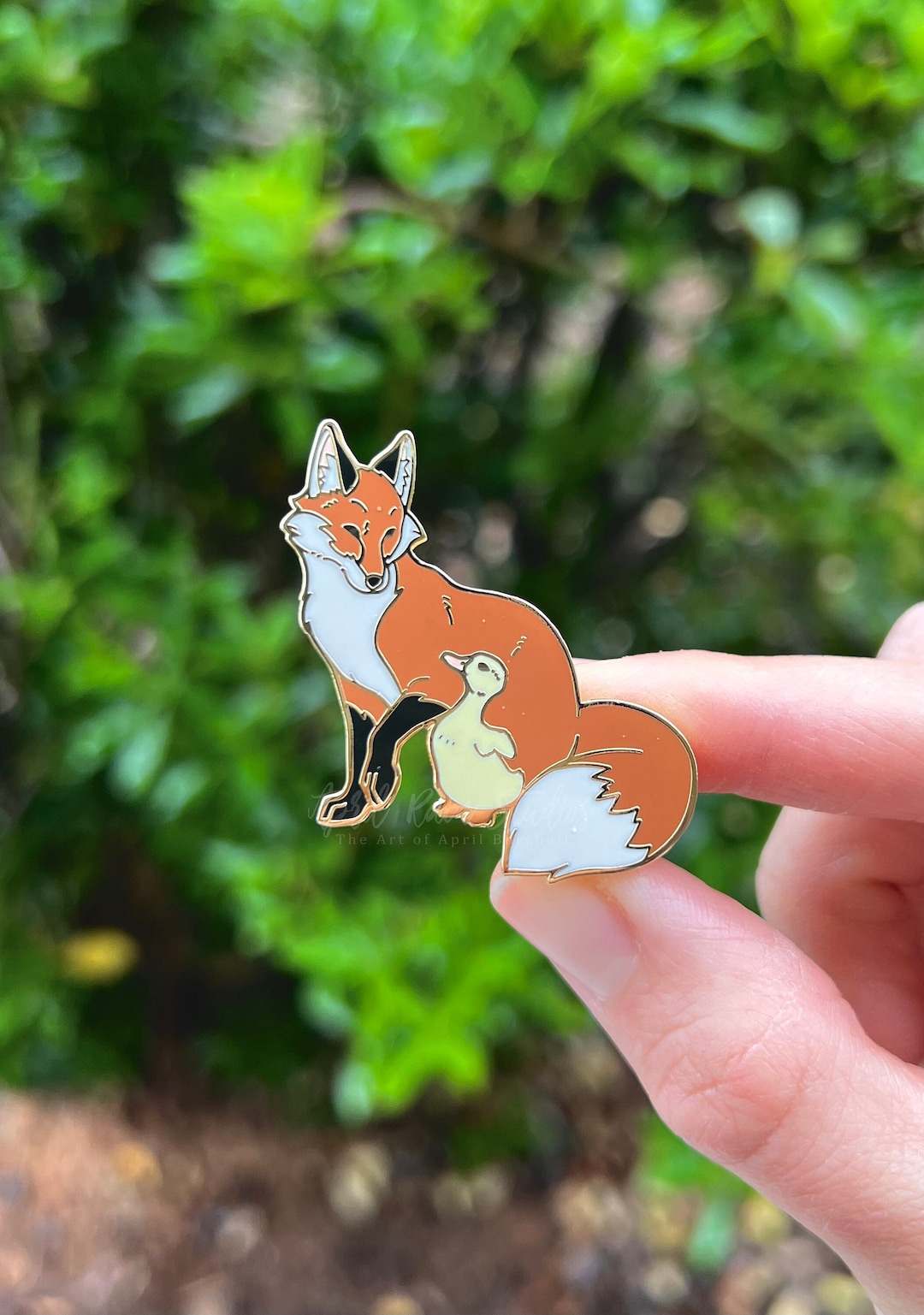 Fox Friends - the Baby Duck and Fox Enamel Pin Accessory - Etsy