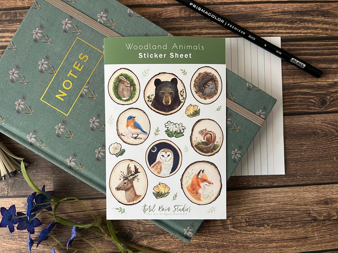 Woodland Animal Sticker Sheet | for Bullet Journals, Planners ...
