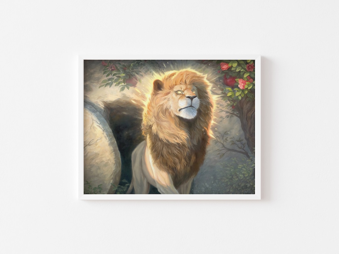Lion of Judah Art Print: Christian Easter Tomb Illustration - Etsy