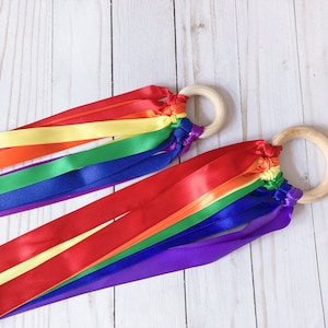 Rainbow Hand Kite, Ribbon Hand Kite, Music and Movement, Gross Motor ...