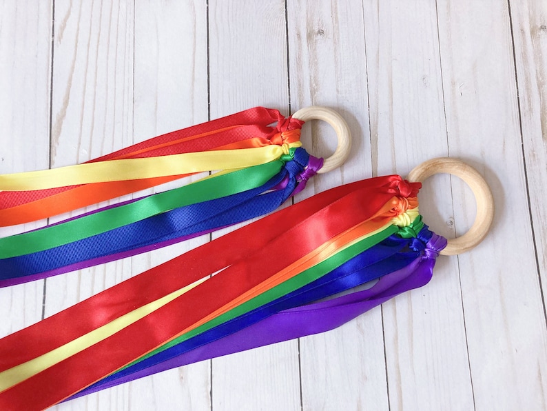 Rainbow Hand Kite, Ribbon Hand Kite, Music and Movement, Gross Motor ...