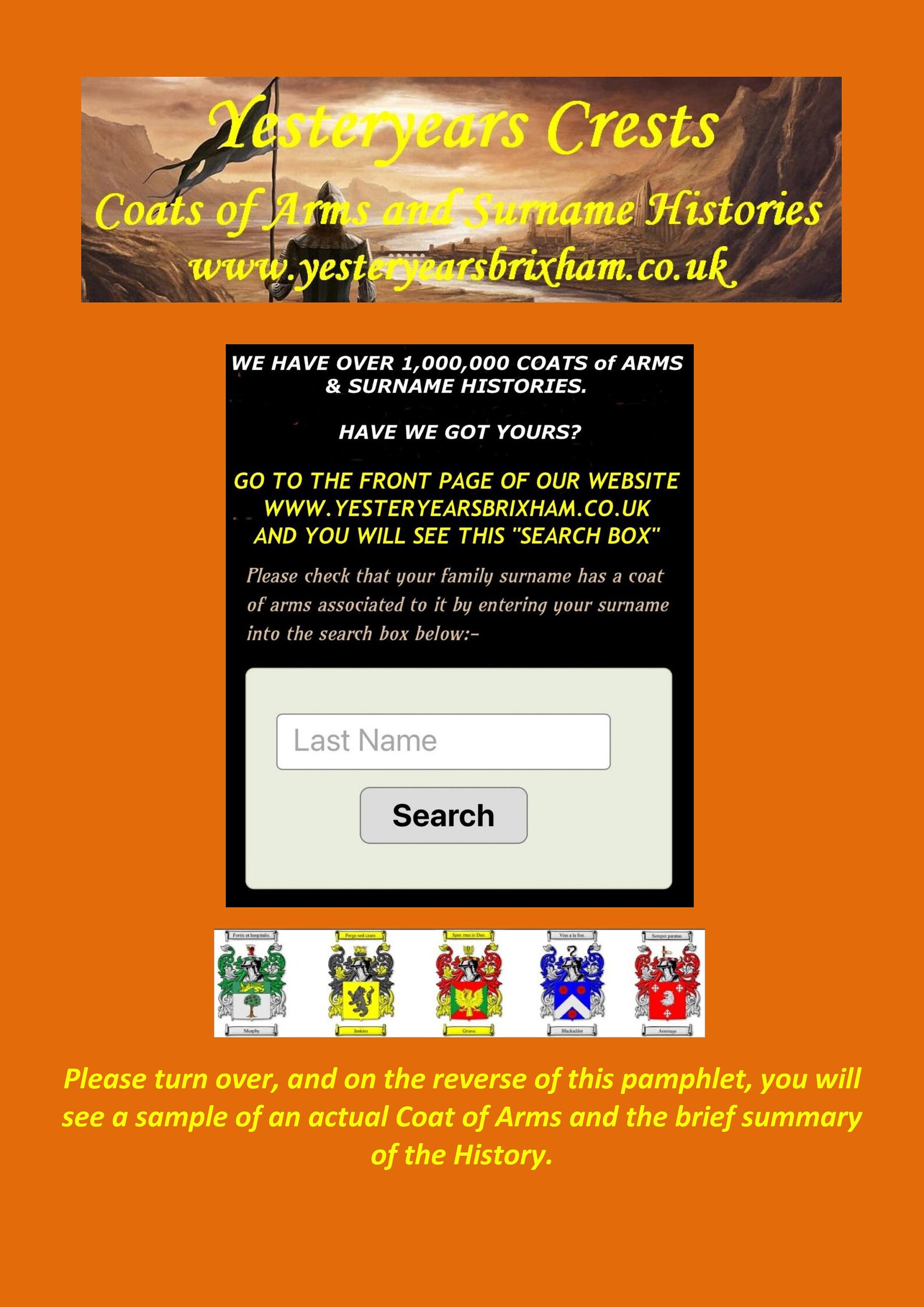 Coat of Arms and Surname History Scroll - Etsy