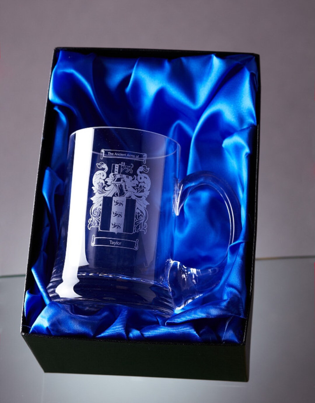 Half Pint (0.225l) Crystal Tankard Engraved With Your Chosen Coat of ...