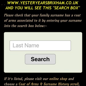 Coat of Arms and Surname History Scroll - Etsy