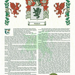 Coat of Arms and Surname History Scroll - Etsy