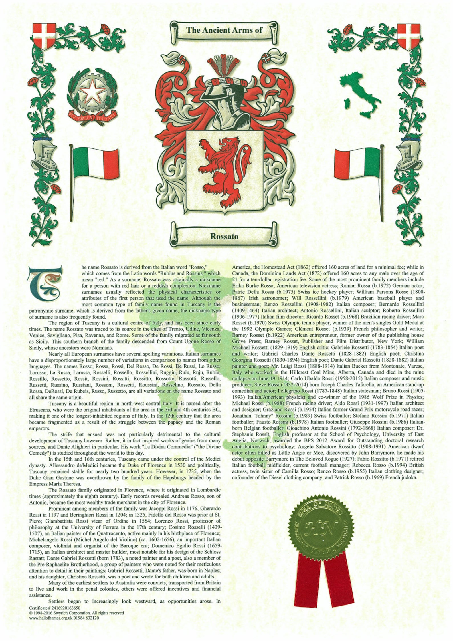 Coat of Arms and Surname History Scroll - Etsy