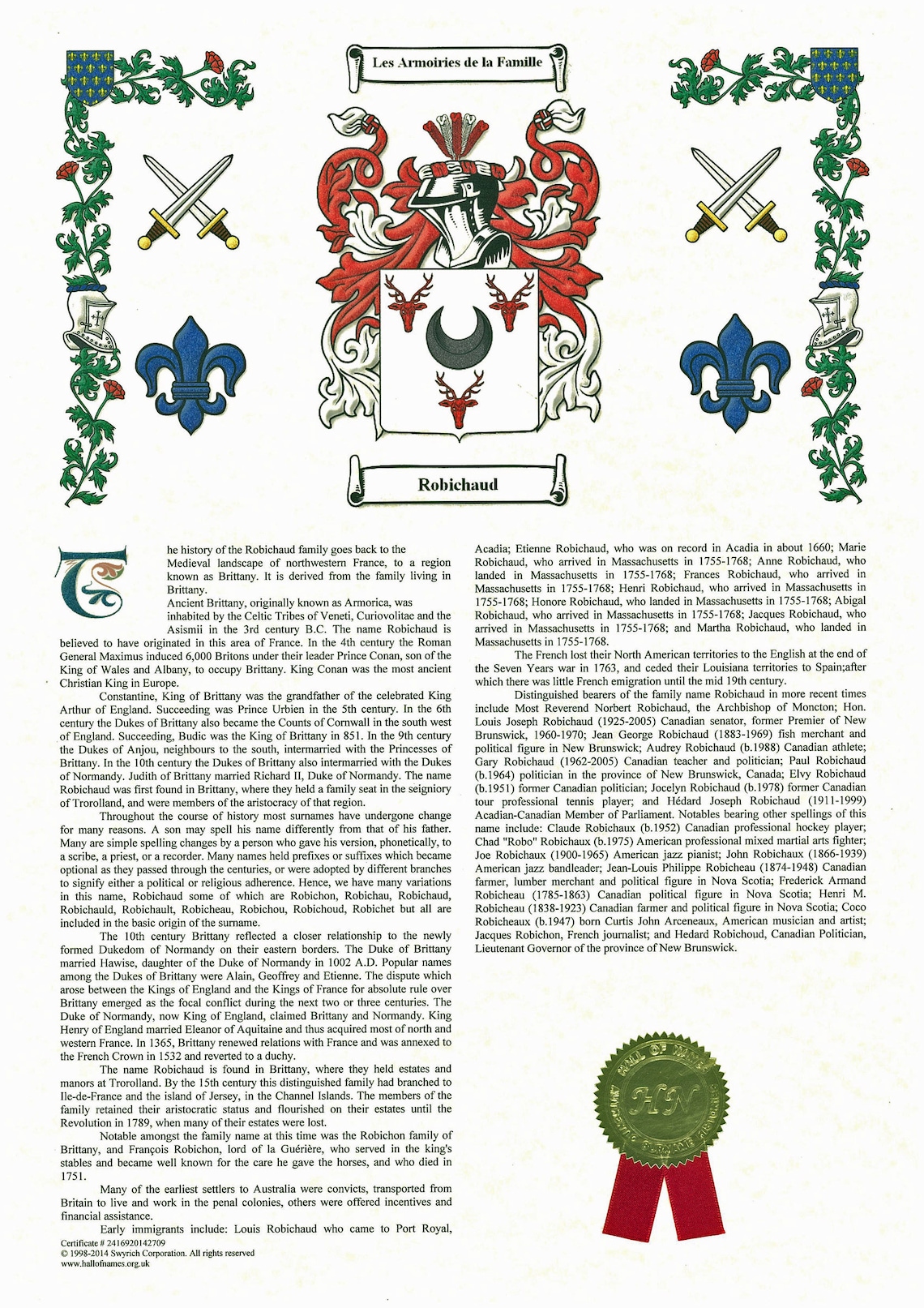 Coat of Arms and Surname History Scroll - Etsy