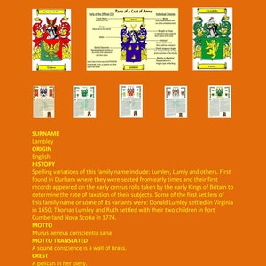 Coat of Arms and Surname History Scroll - Etsy