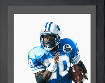 Chibi BARRY SANDERS 8.5x11" Print - Etsy