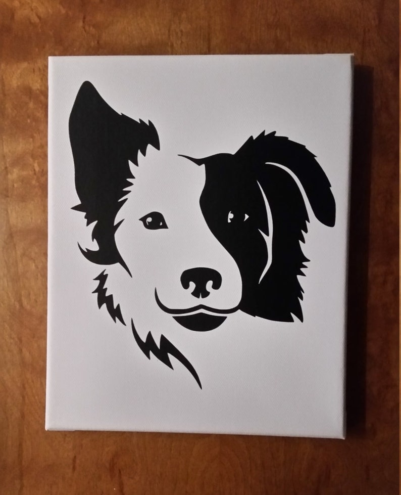 Split Face Border Collie - Etsy