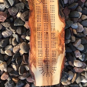 The RIVER ROCK Wood Cribbage Board Collection.lumber Jack Camp Nature ...