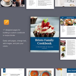 Cookbook and Recipe Template for Apple Pages | Instant Printable ...