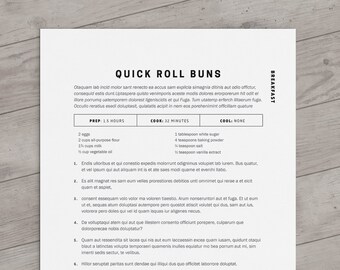 Cookbook and Recipe Template for Adobe InDesign Instant | Etsy