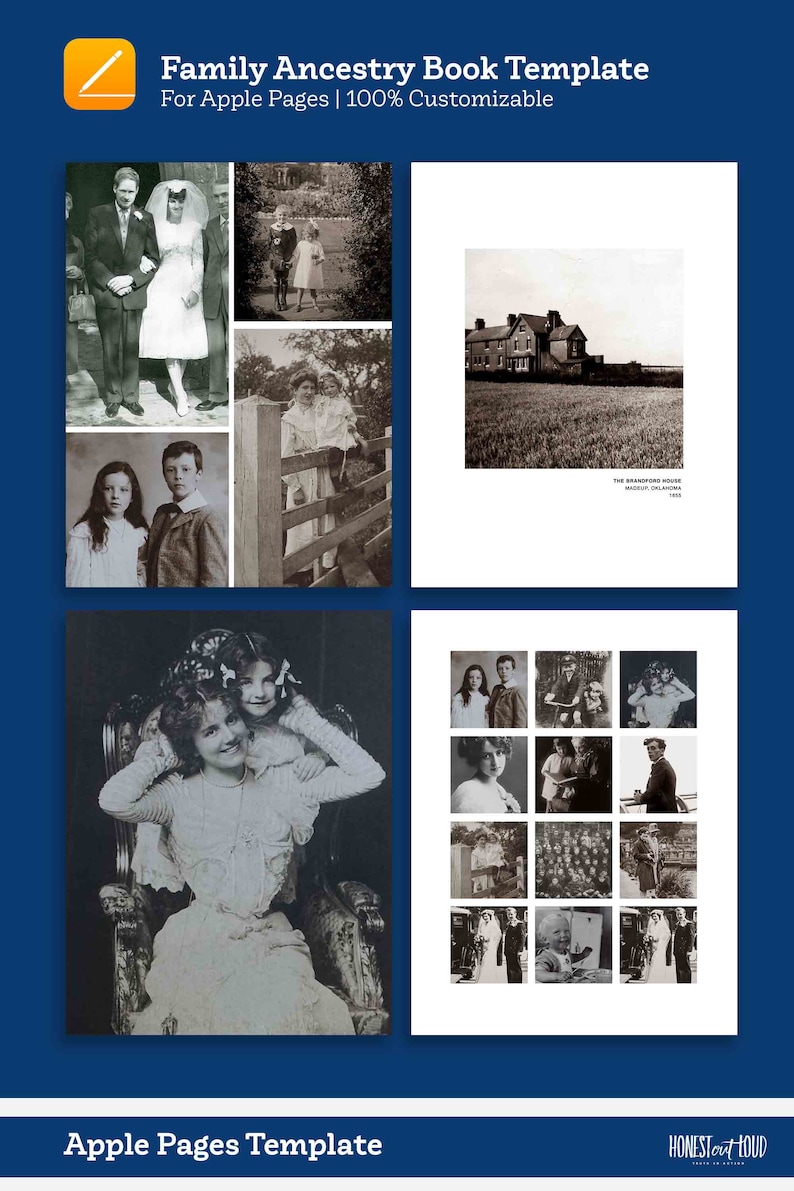 Ancestry Book Template | Family Tree Family History Genealogy Book ...