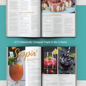 Cookbook and Recipe Template for Adobe Indesign | Instant Printable ...