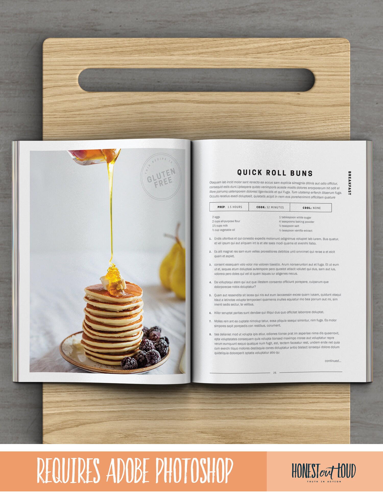Cookbook & Recipe Template Kit - Photoshop Instant Printable Download ...