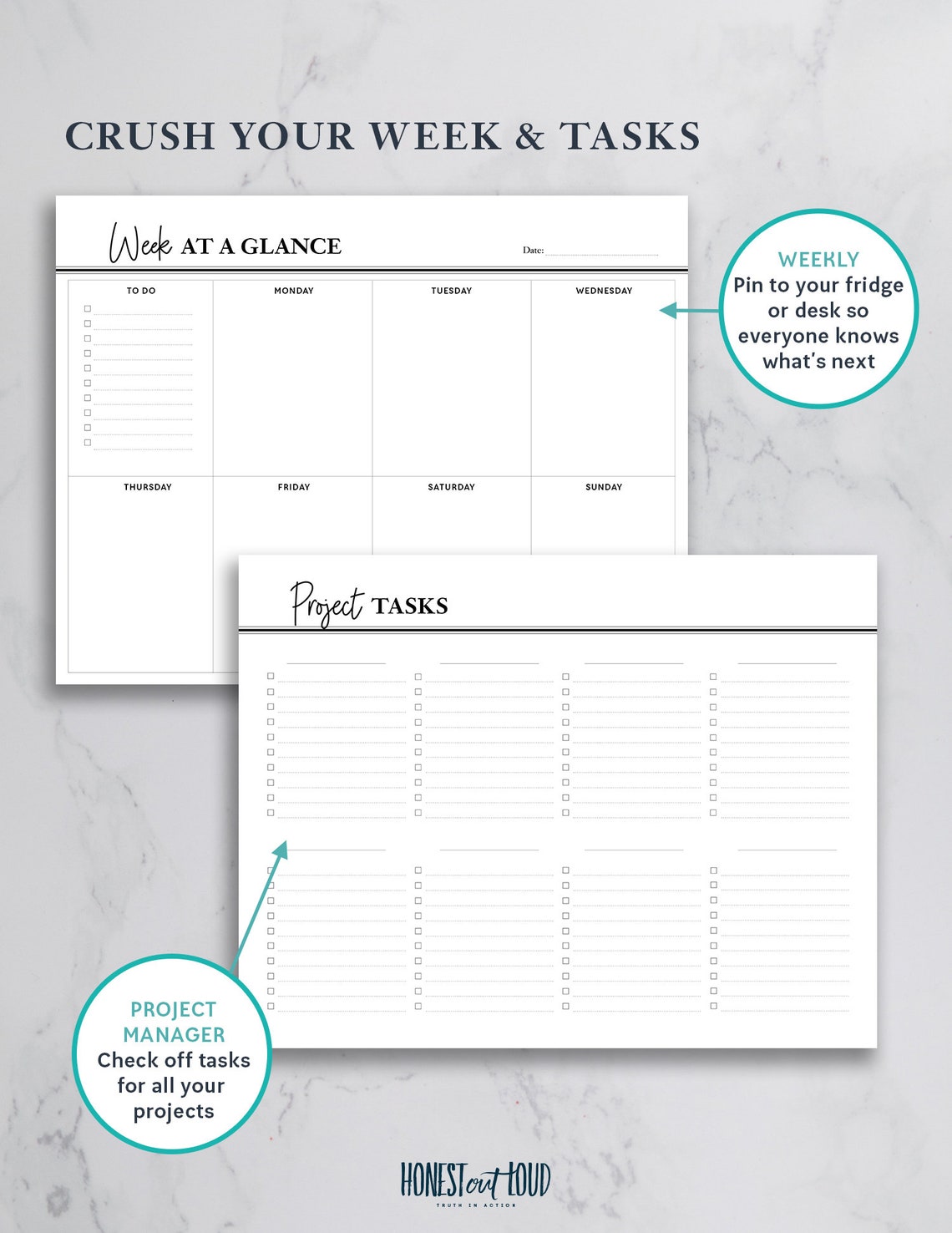 Printable PDF Planner for 2020-2021 Day Week Month - Etsy