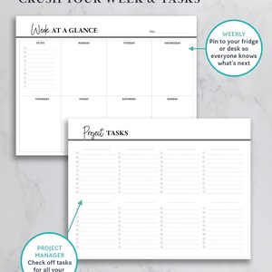 Printable PDF Planner for 2020-2021 Day, Week, Month, Productivity ...