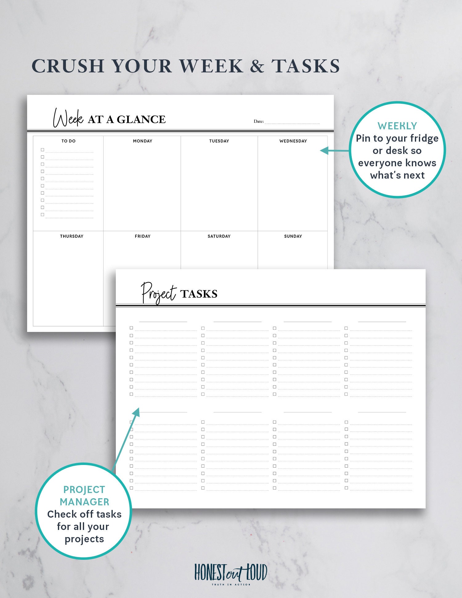 Printable PDF Planner for 2020-2021 Day Week Month - Etsy