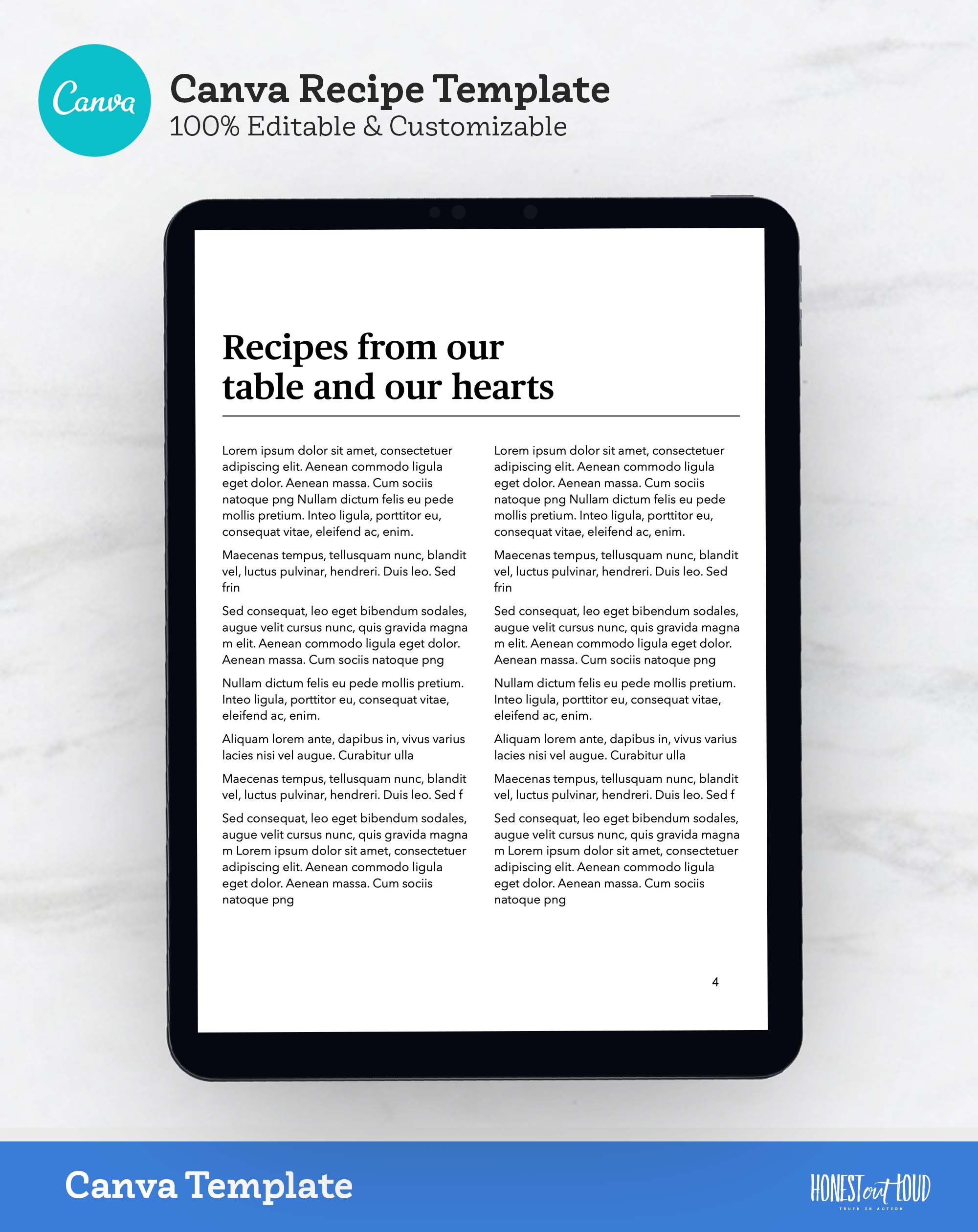 Cookbook and Recipe Template for Canva Instant Printable - Etsy