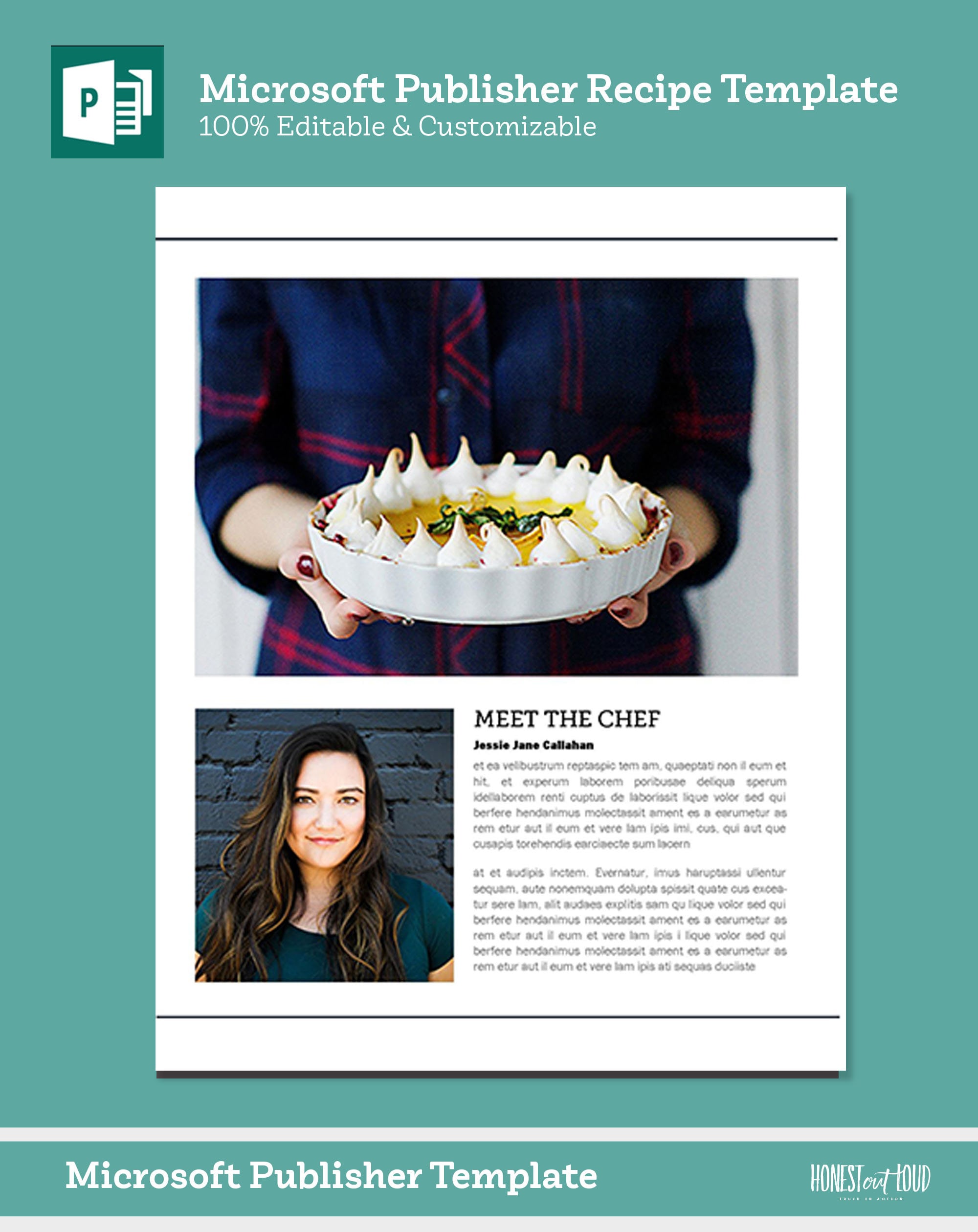 Recipe Template & Cookbook Template for Microsoft Publisher | Family ...