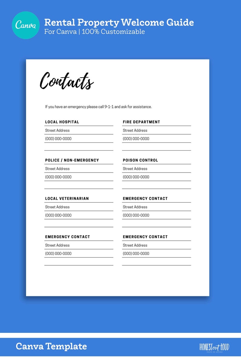 Rental Welcome Guide Template for Airbnb VRBO Hosts Home Rental Manual ...