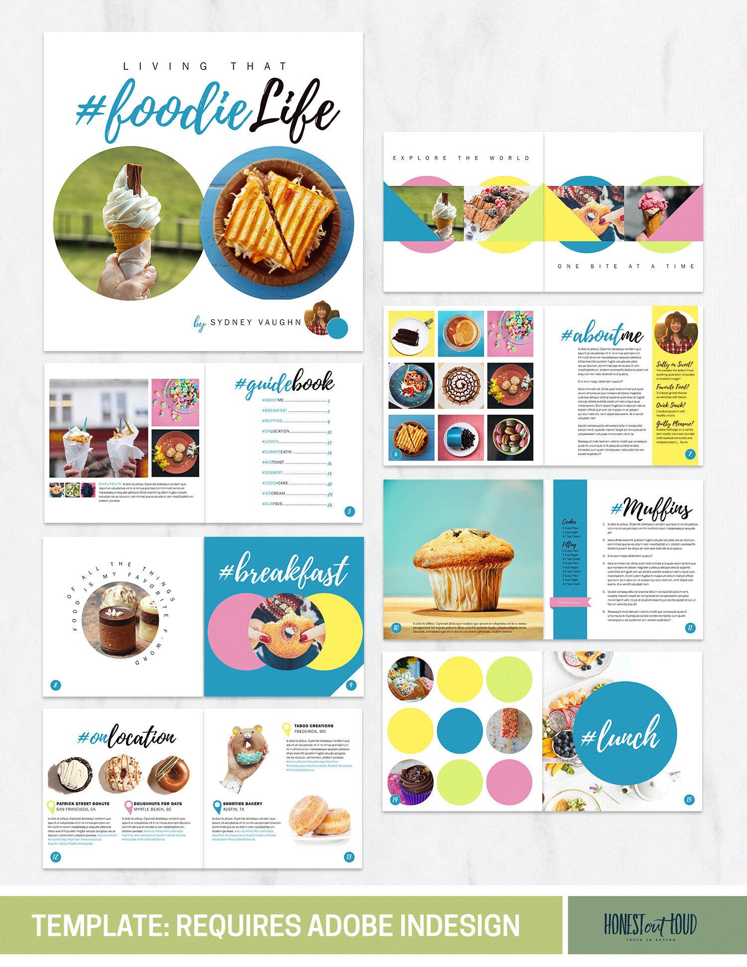 Cookbook & Recipe Template for Adobe Indesign Instant Printable ...
