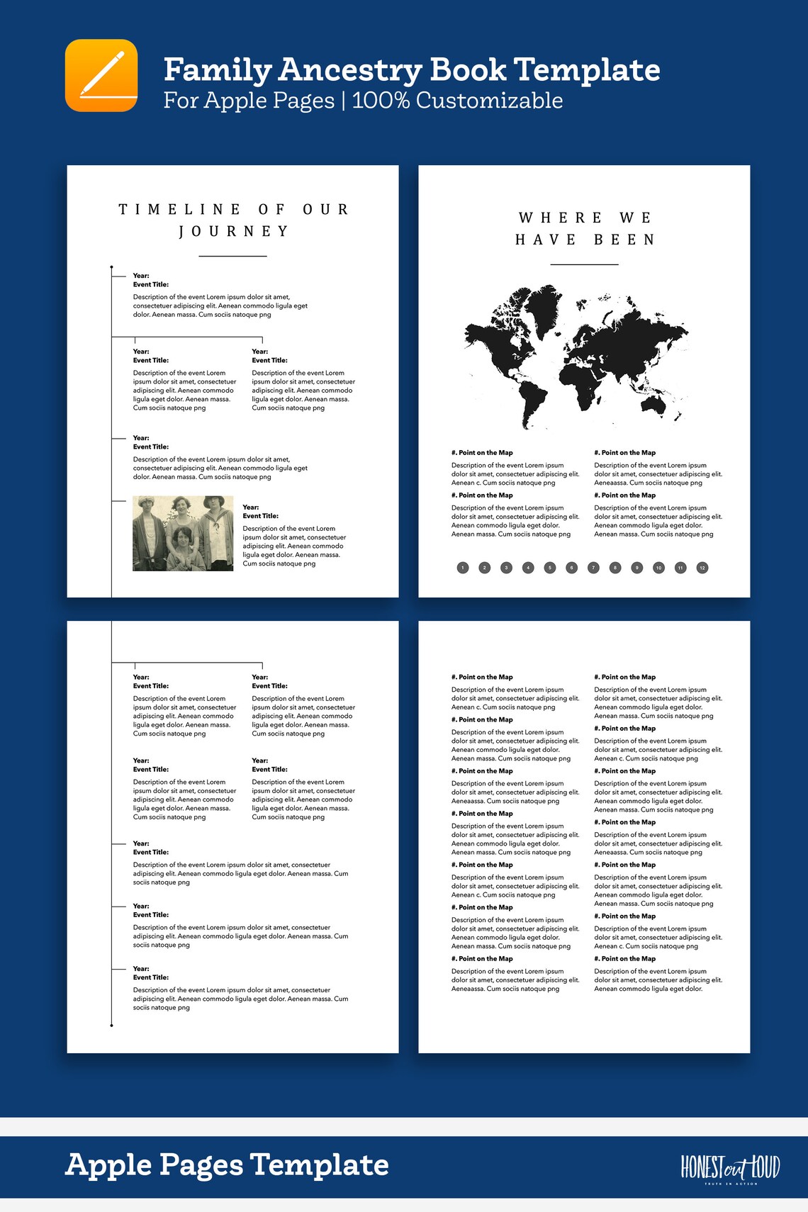 Ancestry Book Template Family Tree Family History Genealogy Book Mac ...
