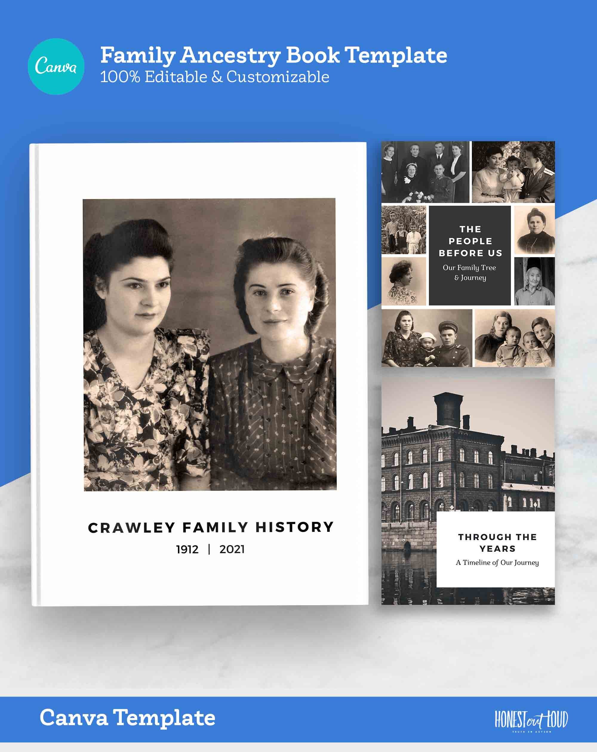 Ancestry Book Template | Family Tree Family History and Genealogy ...