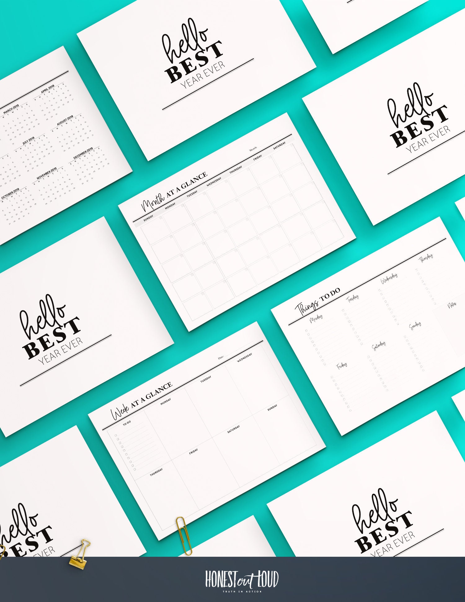 Printable PDF Planner for 2020-2021 Day Week Month - Etsy
