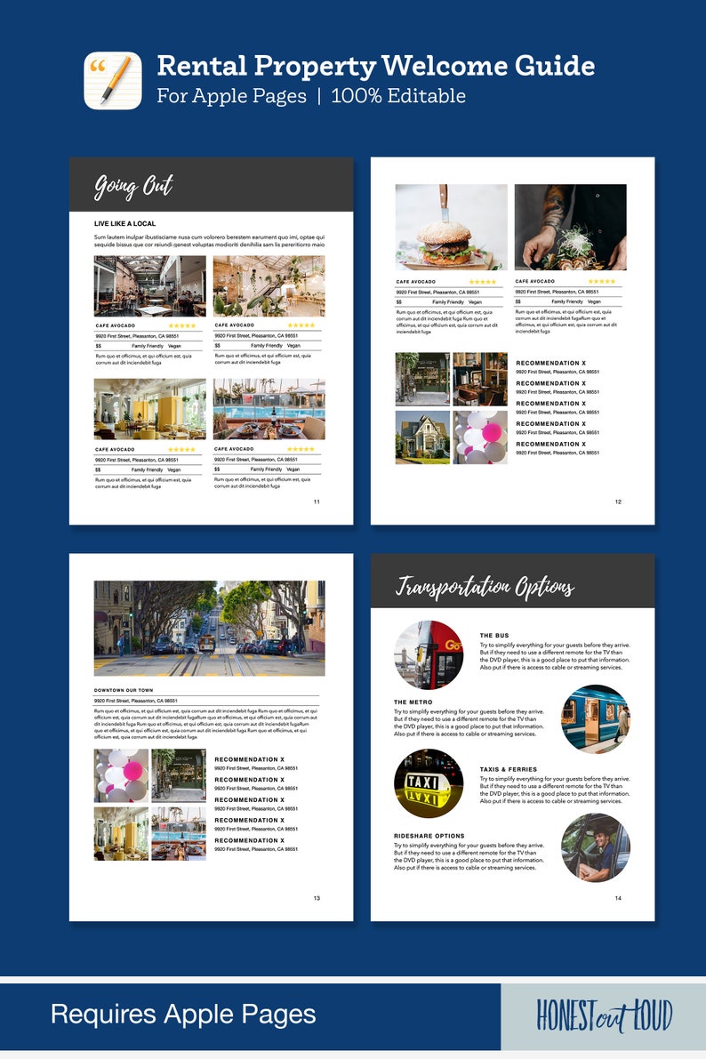 Rental Welcome Guide Template for Airbnb VRBO Hosts | Home Rental ...