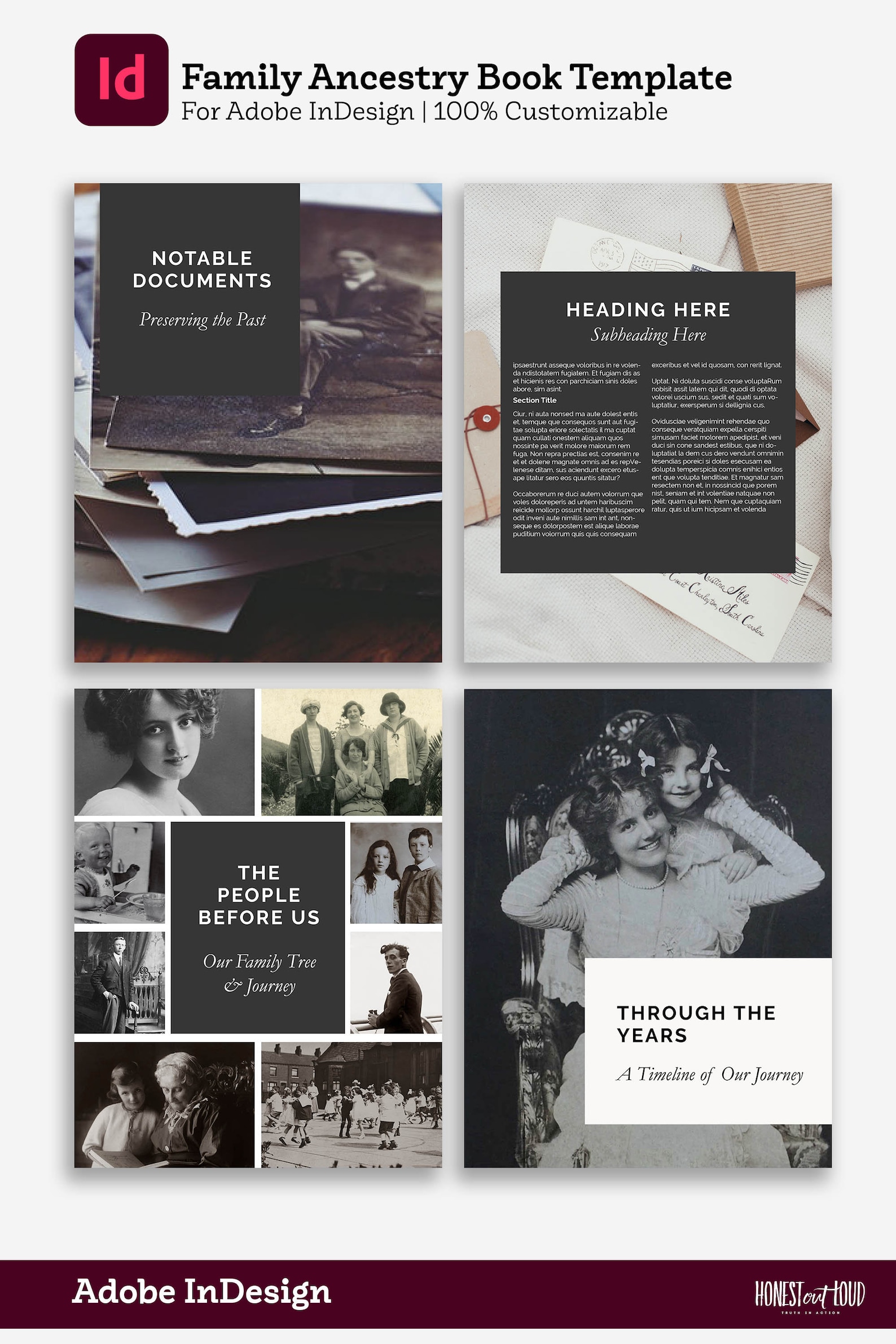 Ancestry Book Template | Family Tree Family History Genealogy Book ...