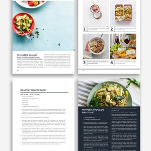 Cookbook and Recipe Template for Adobe Indesign Instant Printable ...
