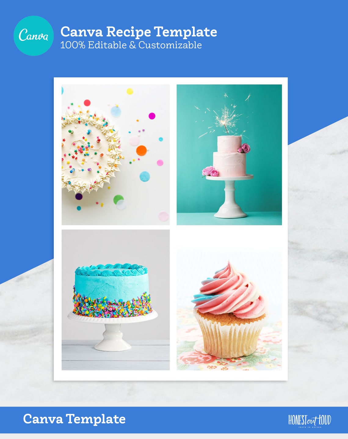 Cookbook and Recipe Template for Canva Instant Printable Download ...
